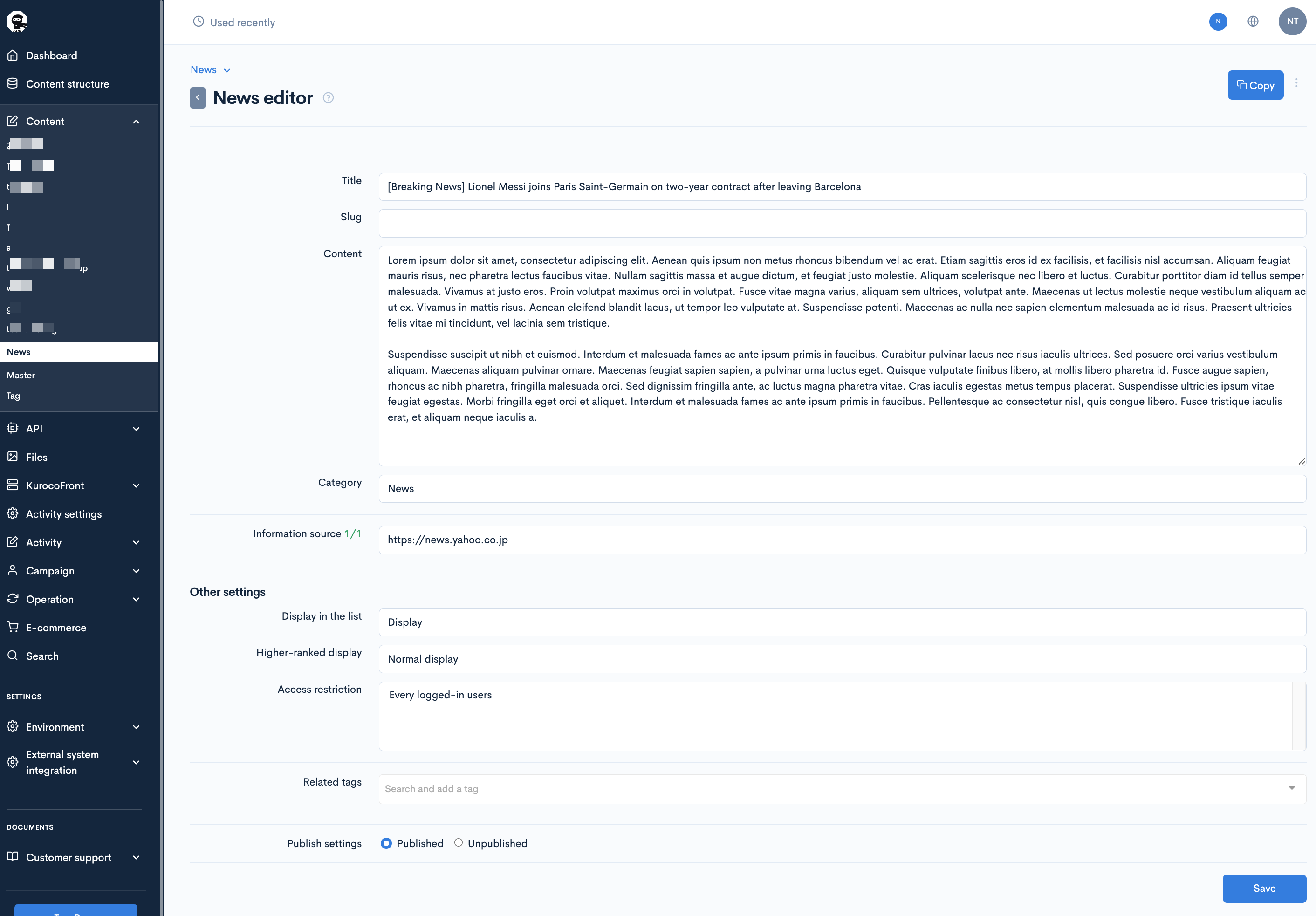 Customizing your content editor using Vue | 導入実績6000社以上の国産エンタープライズ・ヘッドレスCMS