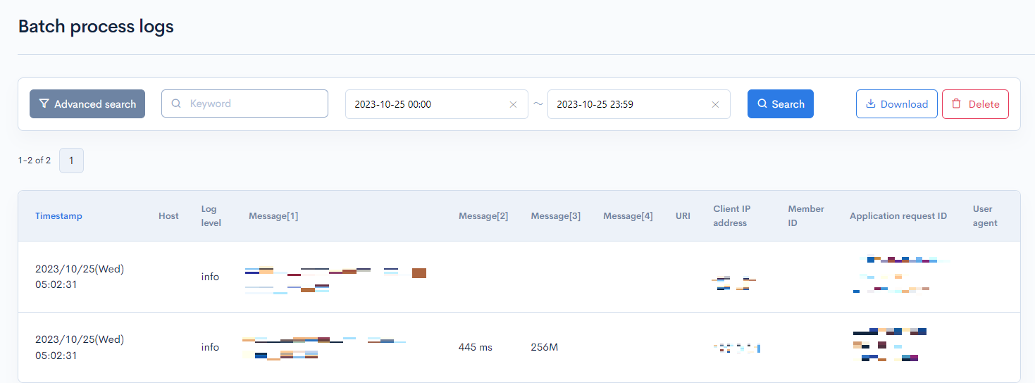 Batch log | Enterprise Headless CMS Kuroco