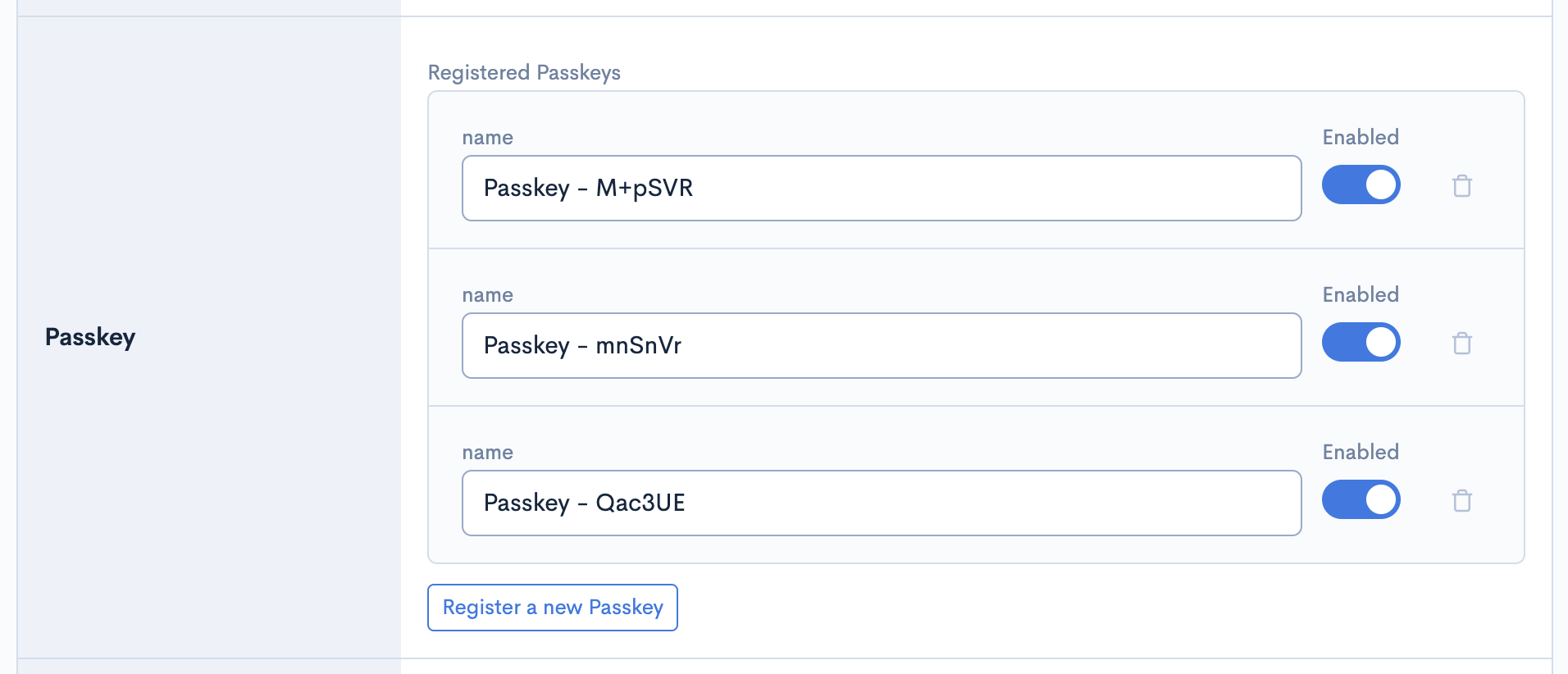 Set up two-factor authentication using Passkey in the Kuroco administration screen. | Enterprise ...