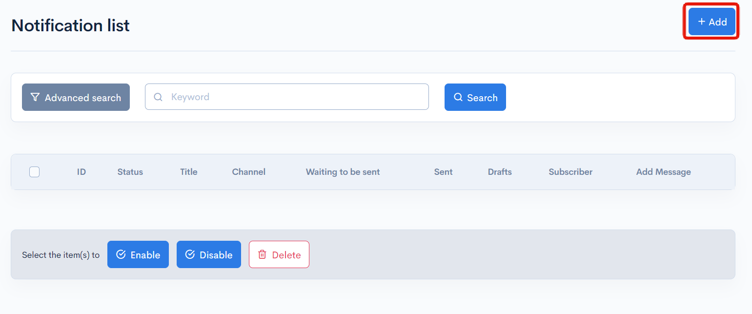 Creating a page to subscribe or unsubscribe from multiple notification ...