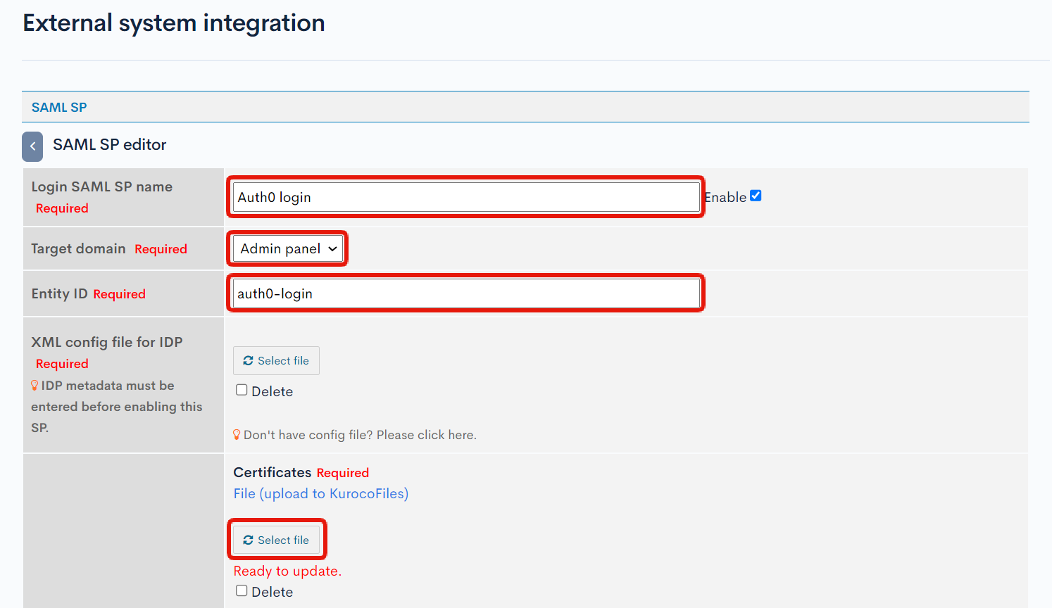 How to implement SAML based SSO using Auth0 | Enterprise Headless CMS Kuroco