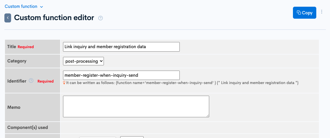 Set form response data to member information of users that automatically registered via form ...