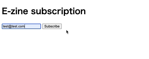 How to build an email magazine subscription/unsubscription form ...