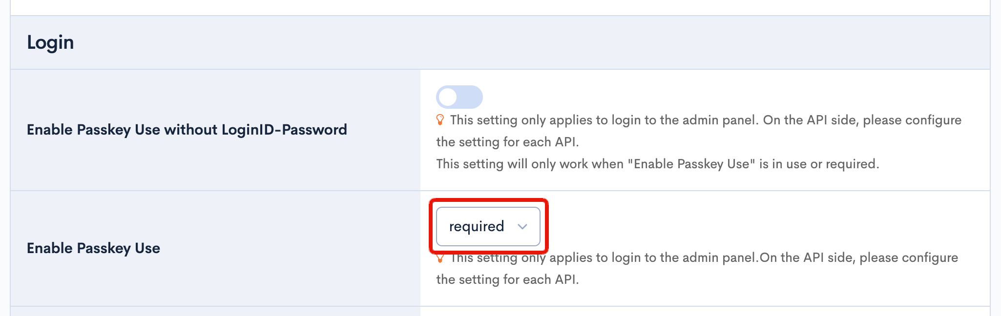 Set up two-factor authentication using Passkey in the Kuroco administration screen. | Enterprise ...