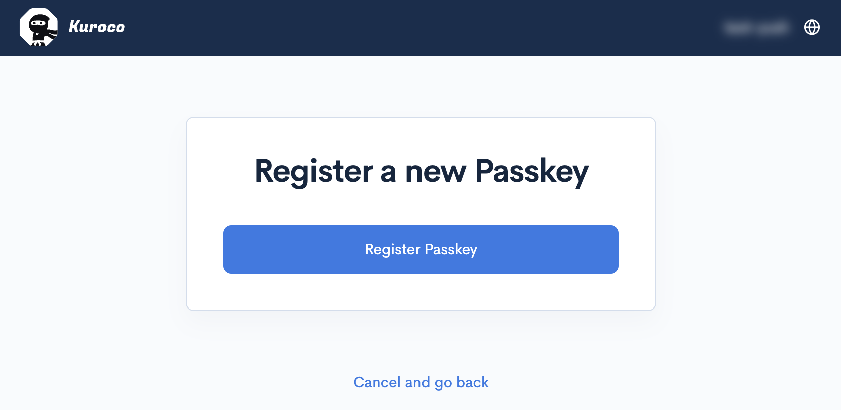 Set up two-factor authentication using Passkey in the Kuroco ...