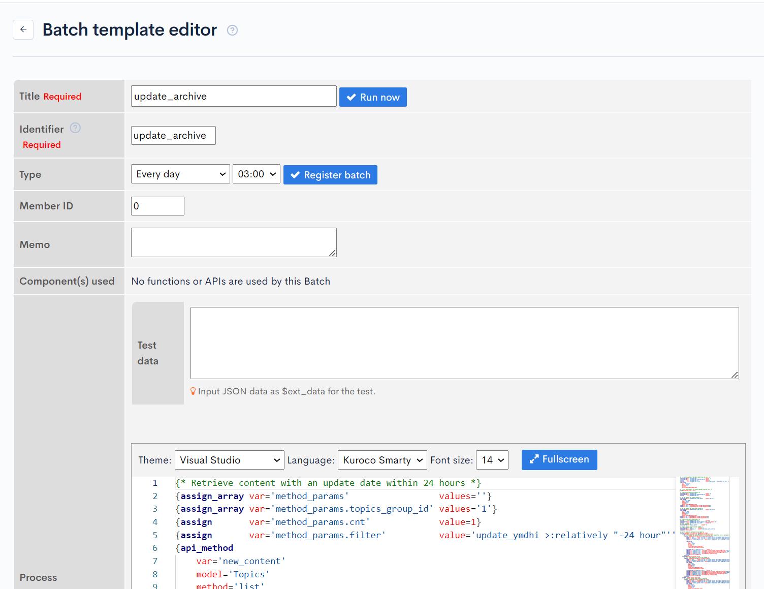 Batch Template | 導入実績5000社以上の国産エンタープライズ・ヘッドレスCMS