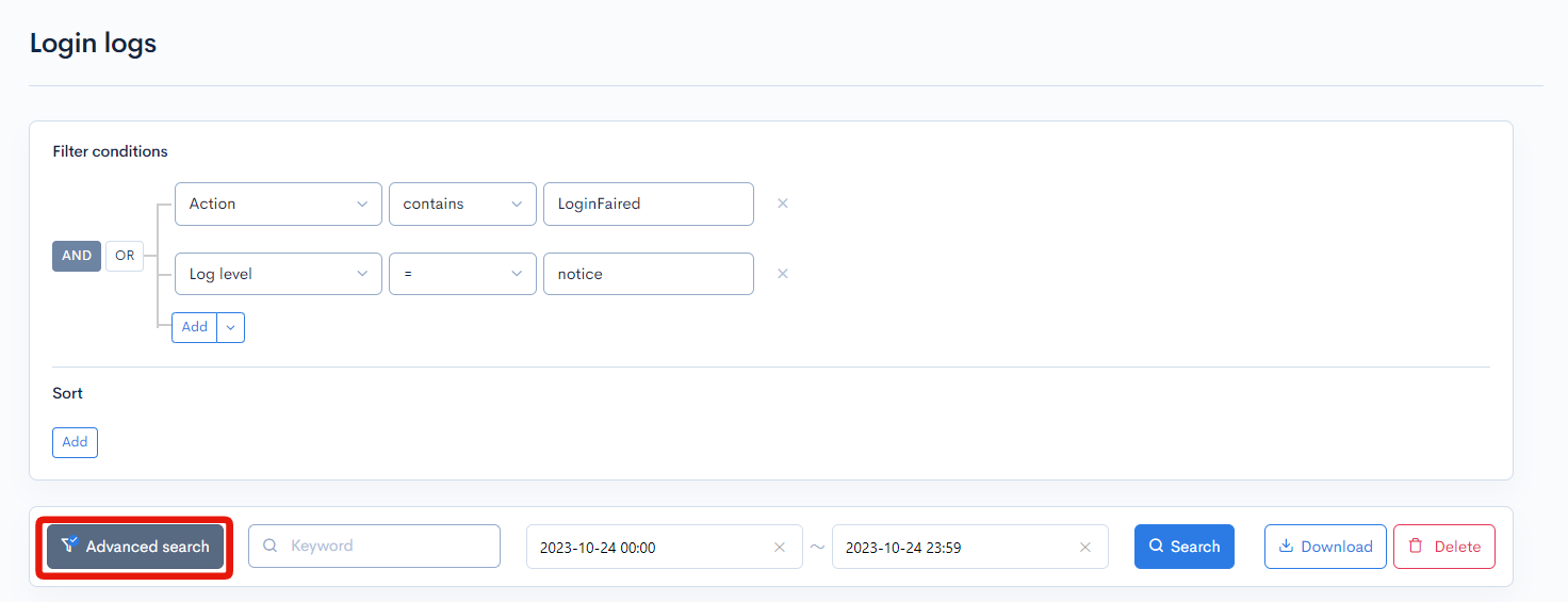 Login log | Enterprise Headless CMS Kuroco