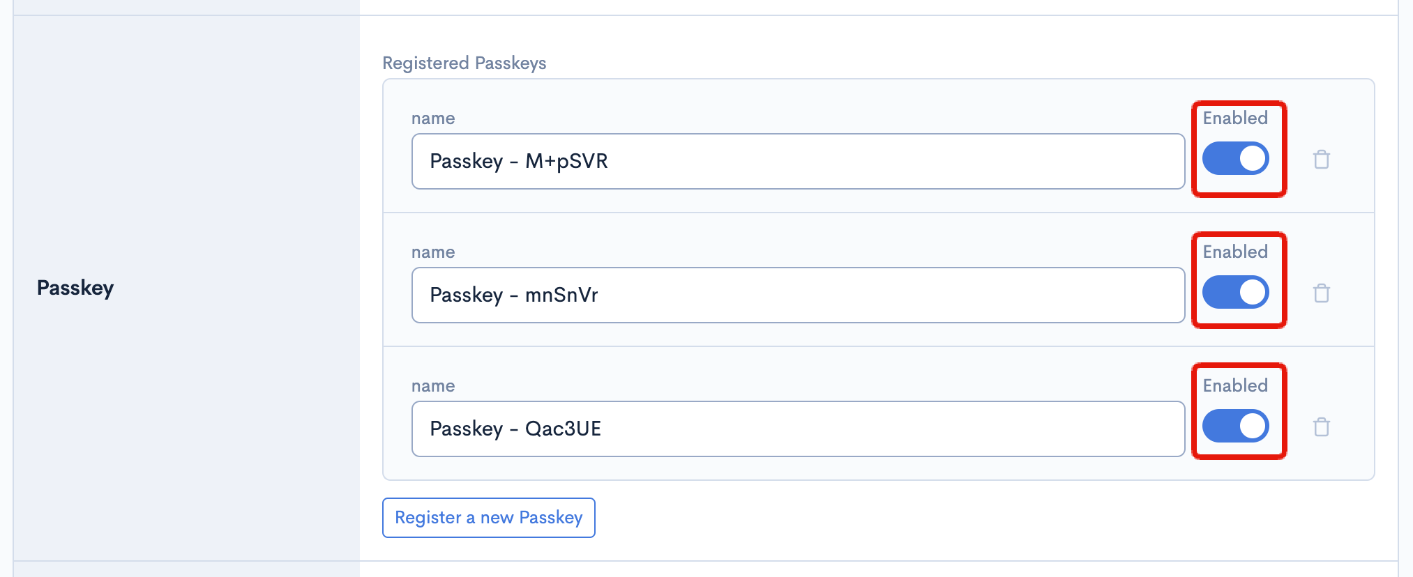 Set up two-factor authentication using Passkey in the Kuroco administration screen. | Enterprise ...