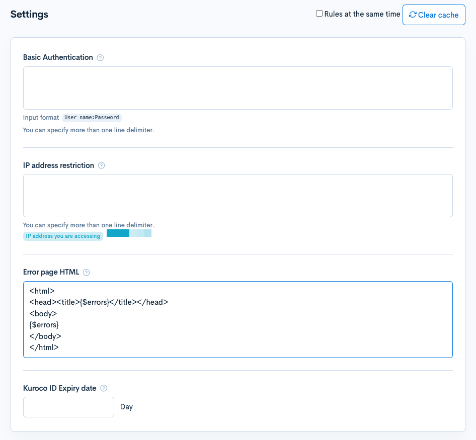 Edge Settings | Enterprise Headless CMS Kuroco