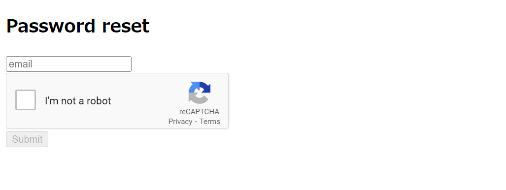 Using reCAPTCHA for password reminders | 導入実績5000社以上の国産エンタープライズ・ヘッドレスCMS
