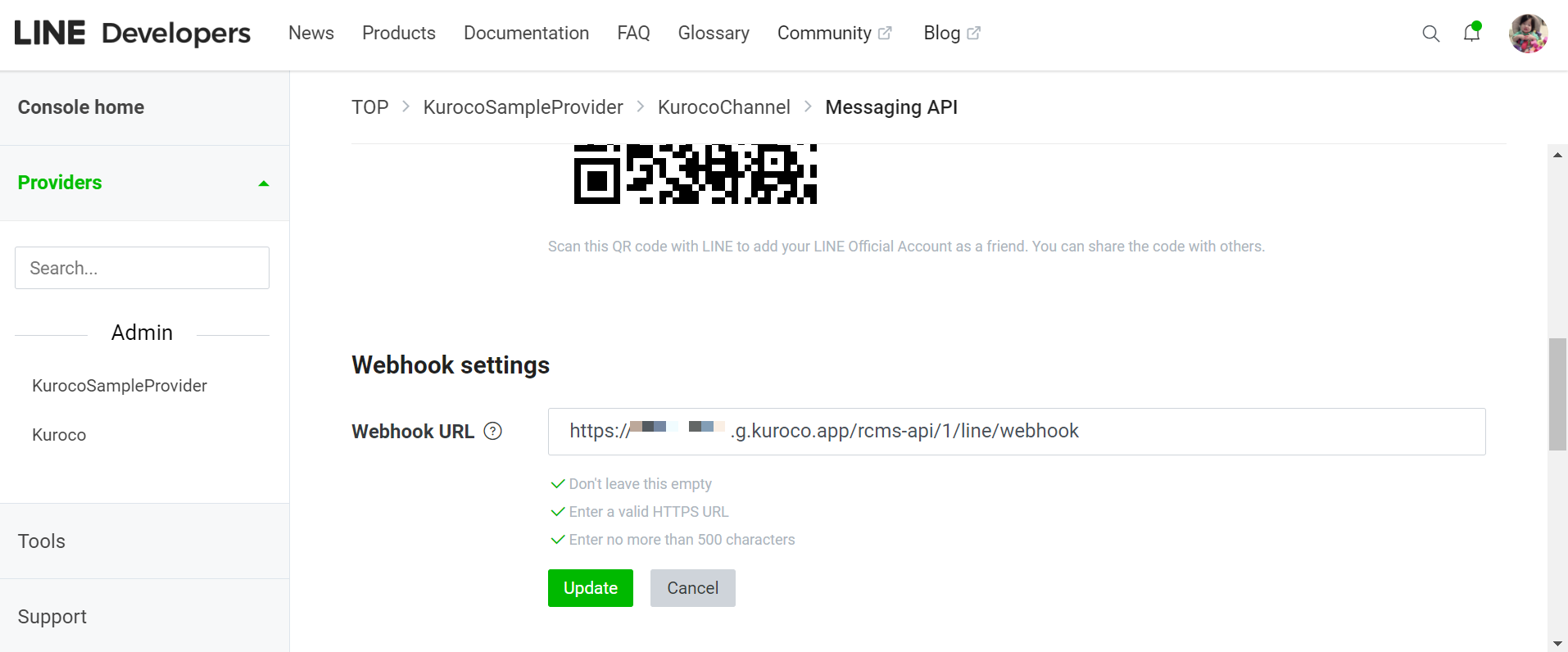 Sending messages to LINE users | Enterprise Headless CMS Kuroco